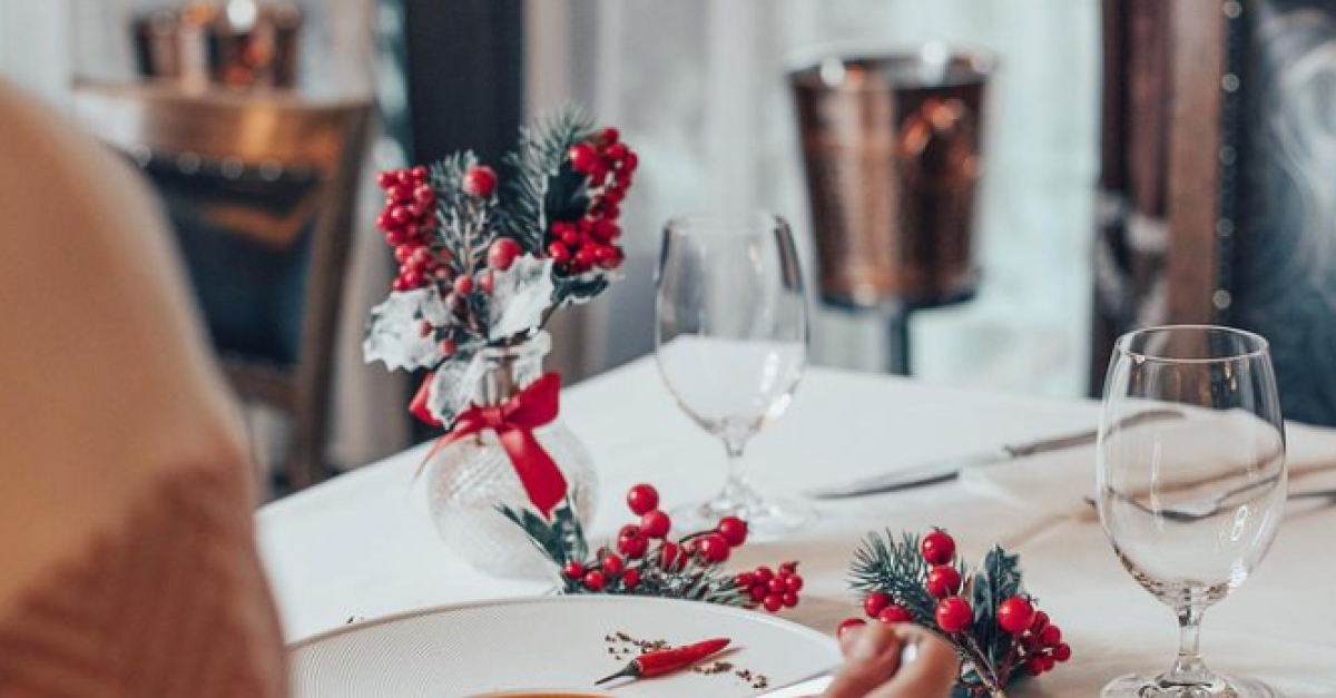 Corporate Christmas dinner venue on Andrassy Avenue with festive lights